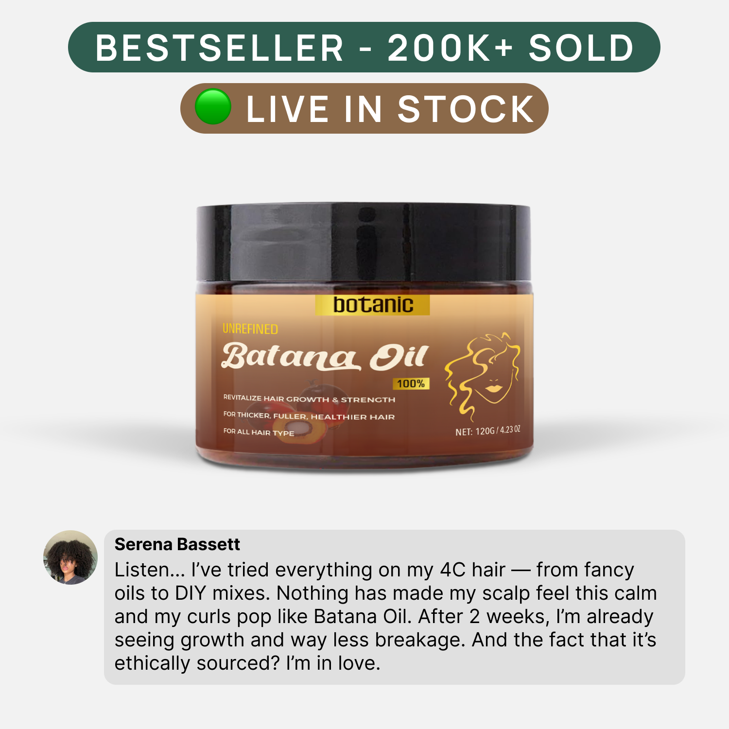 Batana Natural Hair Growth Oil – Botanic